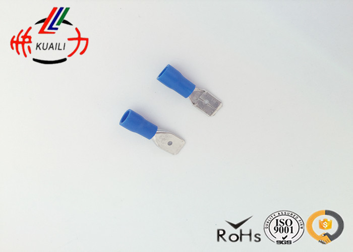 Durable Brass Plating Tin Quick Disconnect Terminals , Cable Lugs Blue