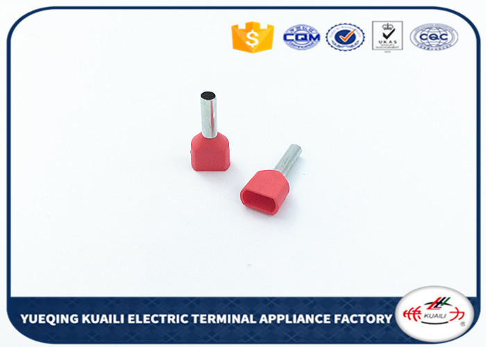 Twin Cord End Insulated Wire Terminals Double Line And Pipe Shape