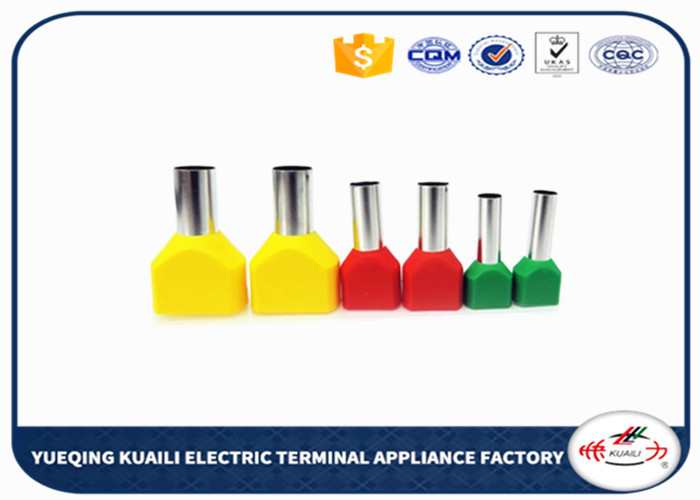 Insulated twin cord end terminals Double line and pipe shape TE16-14