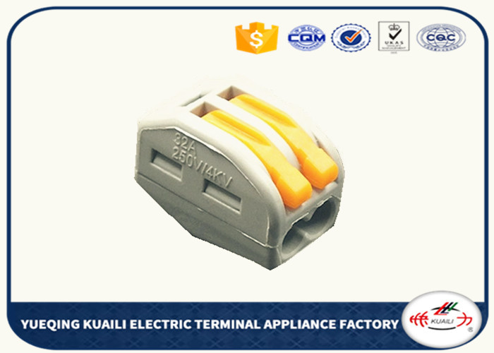 Gray Orange 2 Pins Electrical Quick Connect Terminals Connector KLI-412 ...